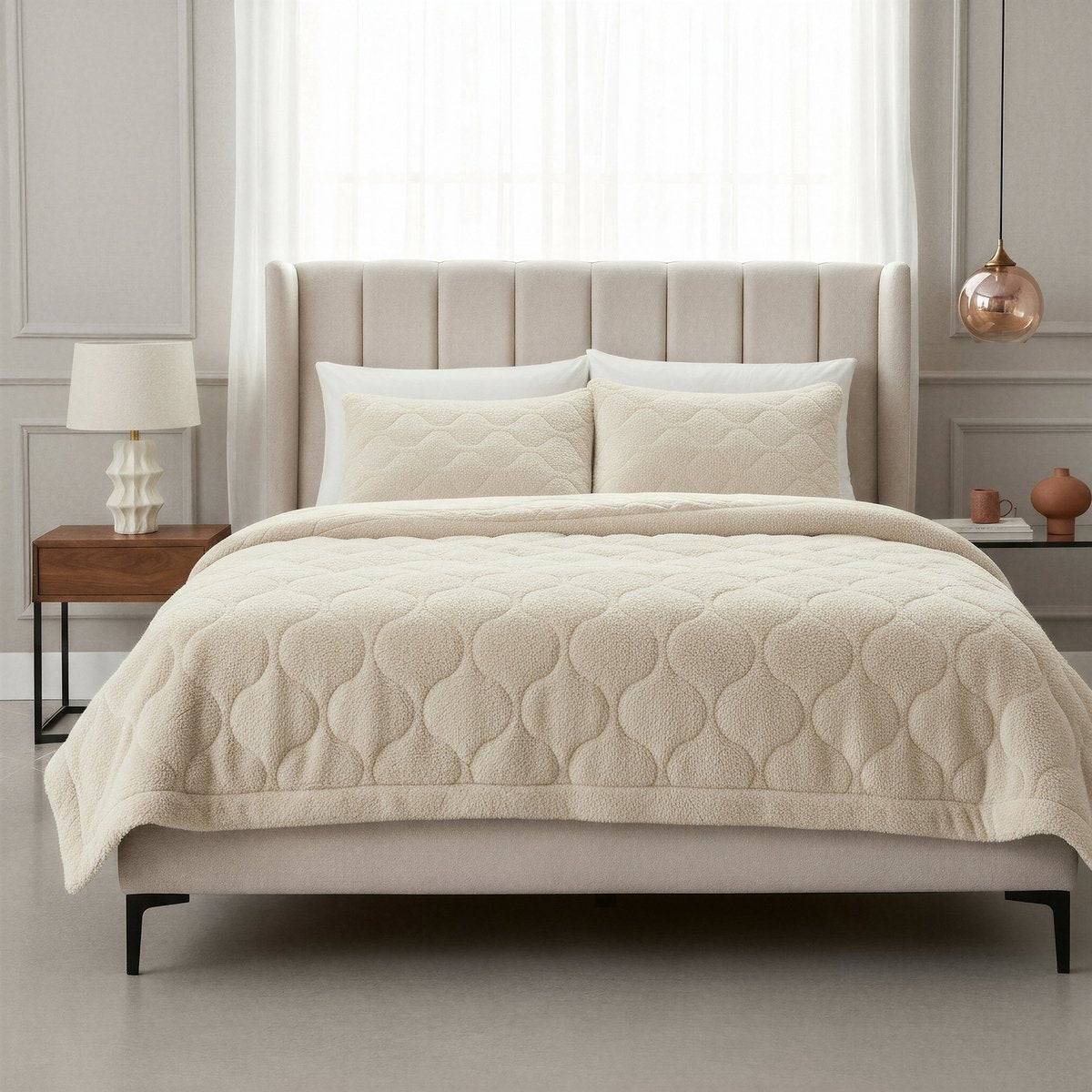 Sleeptime Dekbed en Overtrek in 1 - Teddy - Beige